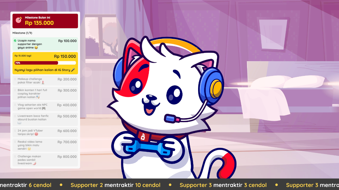 Milestone Widget - Trakteer Help