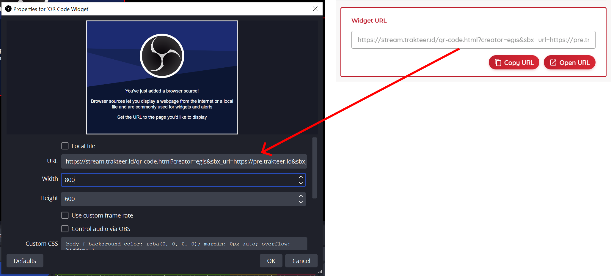 Pengaturan Stream Overlay - Trakteer Help