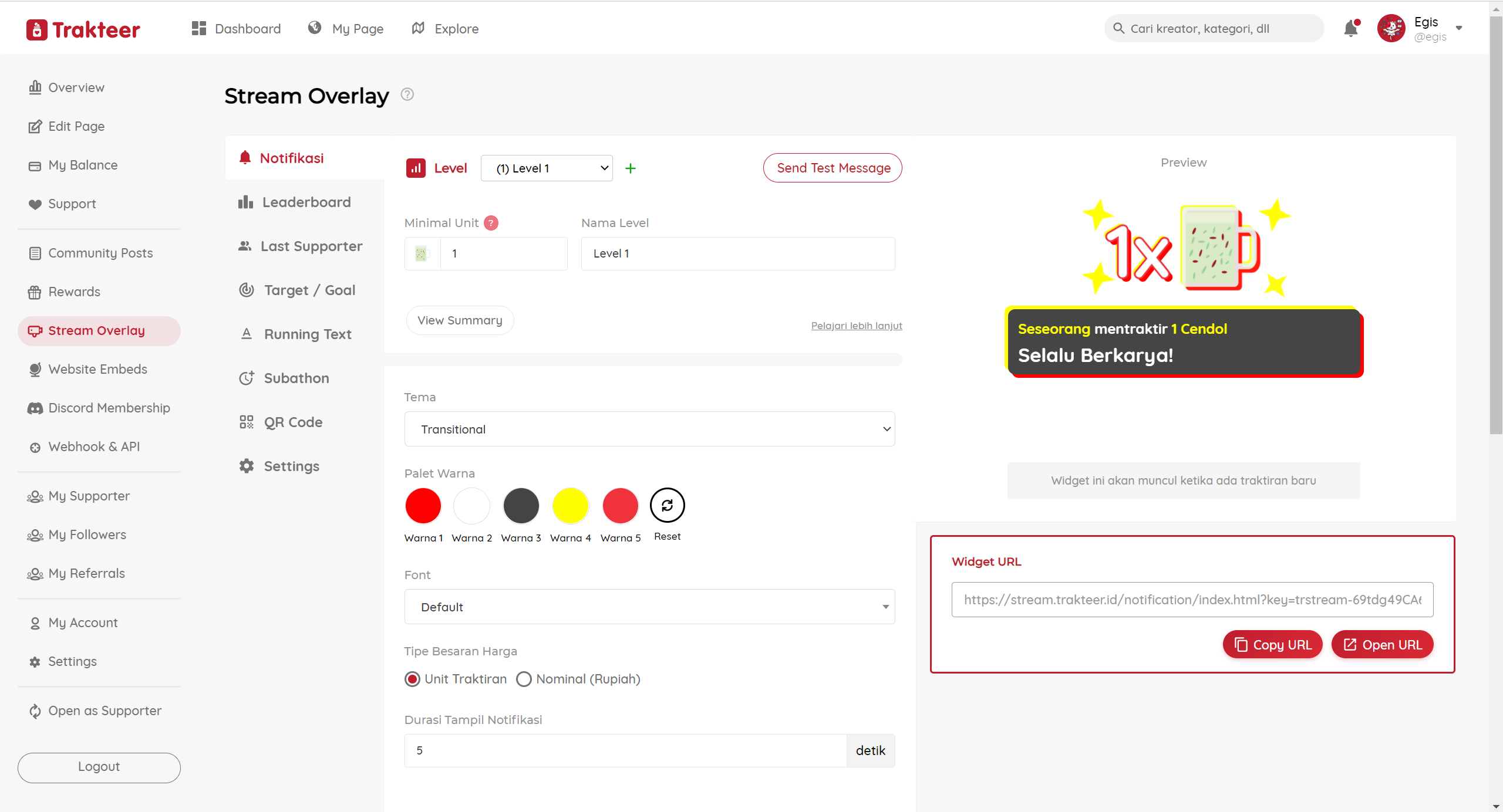 Pengaturan Stream Overlay - Trakteer Help